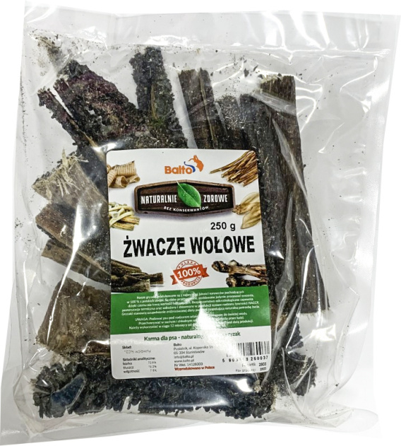 Balto Żwacze wołowe 250g | sklep psiedobre.pl